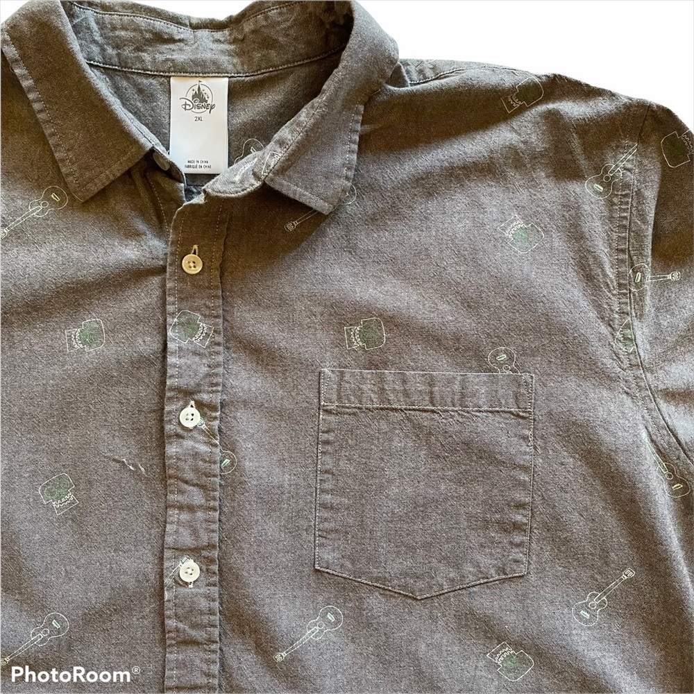 Disney Pixar Coco Movie Button Down Shirt - Size 2xl - Gem